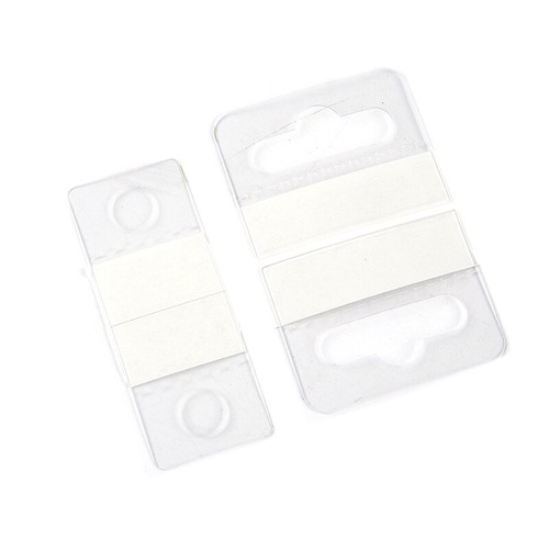 100pcs PVC Slot Hole Adhesive Hang Tags Hook Merchandise Box Bag ...