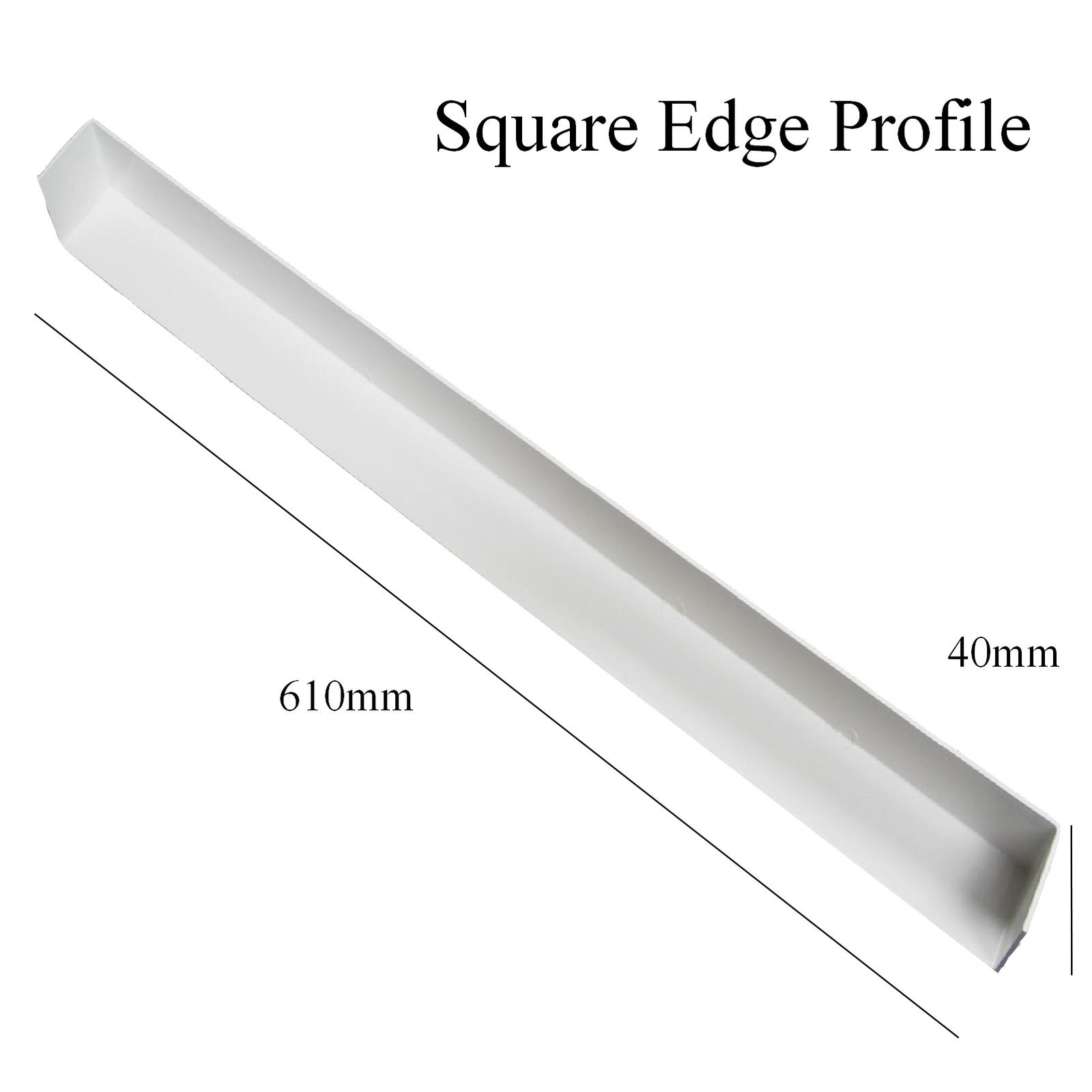 UPVC Plastic Fascia Board Double Ended Corner Joint White 610mm Square ...