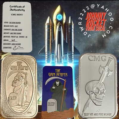 CMG MINT THE GRIM REAPER SILVER ART BAR 999 MTG-99 | eBay