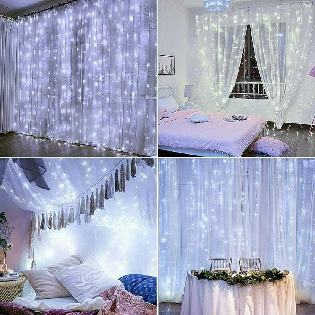 White Curtain With Led Lights Buy LED Light Curtains WATERFALL 3x2.5m