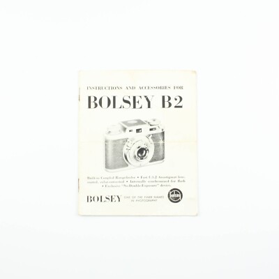 Bolsey B2 Manual - Vintage Rangefinder Camera Instructions | eBay