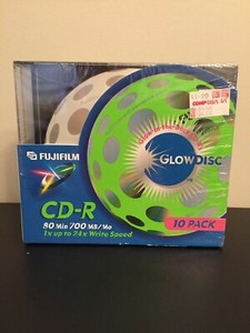 Fujifilm CD-r 80 Min 700 MB Glow Disc Glow In The Dark 10 Pack | eBay