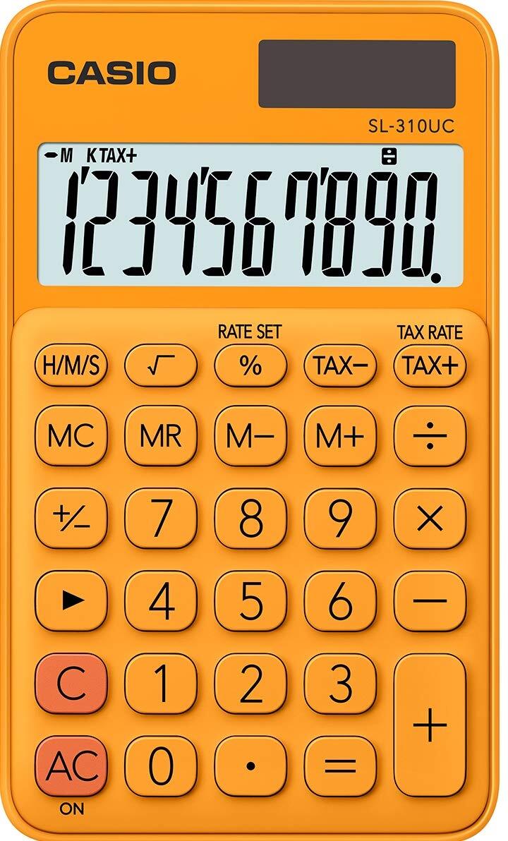 Casio SL-310UC-RG Calculator Orange Display orange Cardboard packaging ...