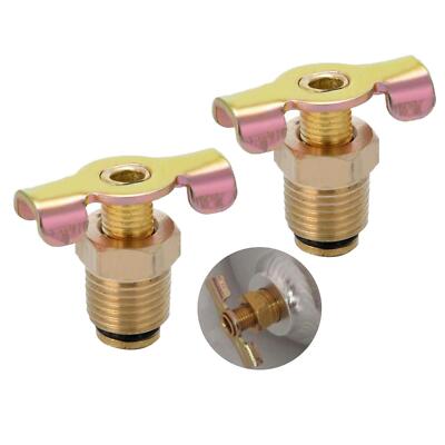 2x Brass Air Compressor Tank Drain Valve Air Compressor Drain Valve 1/4 ...