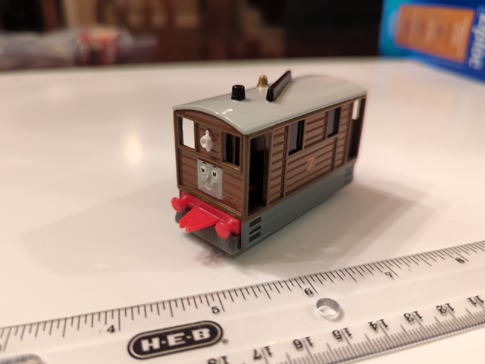 TOBY #7 Thomas the Train Tank Engine & Friends ERTL 1989 Diecast Tram # ...