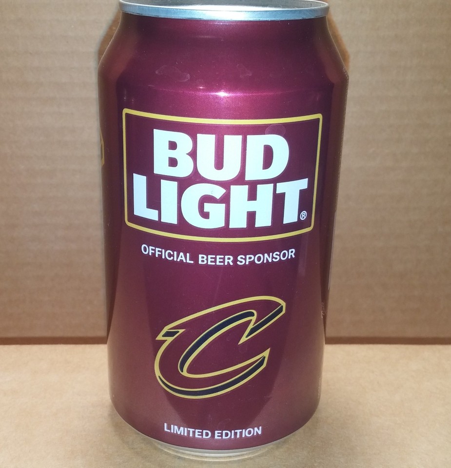 Cleveland Cavaliers Bud Light 12oz beer can Anheuser-Busch Company 2017 ...