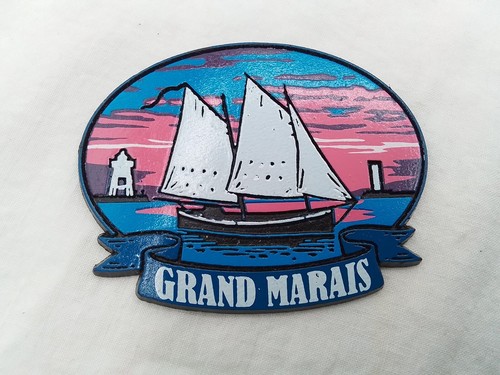 GRAND MARAIS MN VTG RUBBER FRIDGE MAGNET BEN FRANKLIN PRICE TAG SHIP ...
