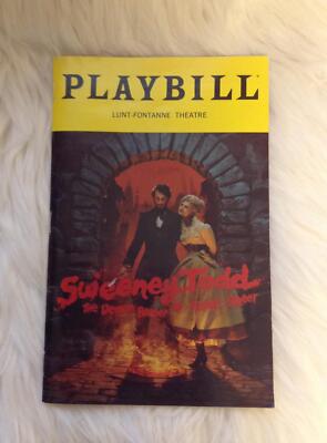 Sweeney Todd Playbill New York Broadway show Lunt-Fontanne Theater Josh Groban | eBay