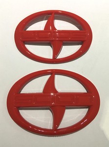 Set of Gloss Red Scion FR-S Badge Emblem For Toyota 86 GT GTS 2012 ...