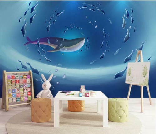 3D Whale Vortex A78 Wallpaper Wall Mural Removable Self-adhesive ...