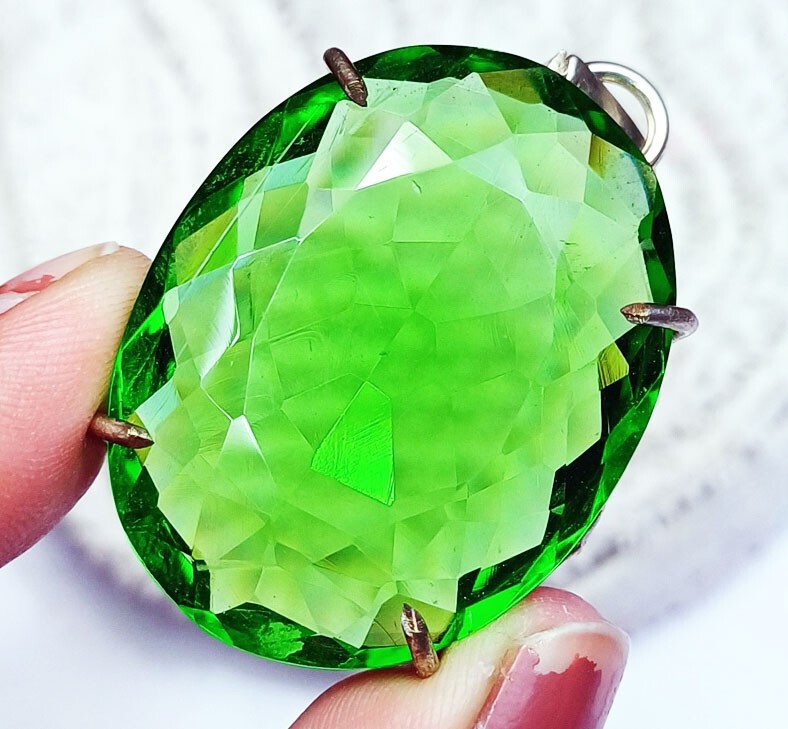 Light Green Topaz Pendant 85.70 Ct Certified Loose Gemstone With Free ...