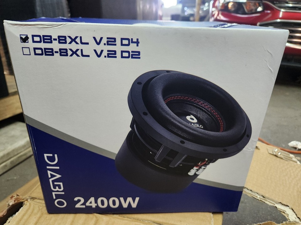Diablo DB-8XL V.2 8" Car audio subwoofer dual voice coil 2400 watts ...