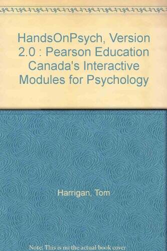 HandsOnPsych, Version 20 : Pearson Education Canadas Interactive Module ...