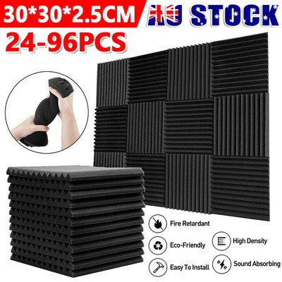 DIY Studio Acoustic Panels Foam Sound Absorbtion Proofing Tool Wedge ...