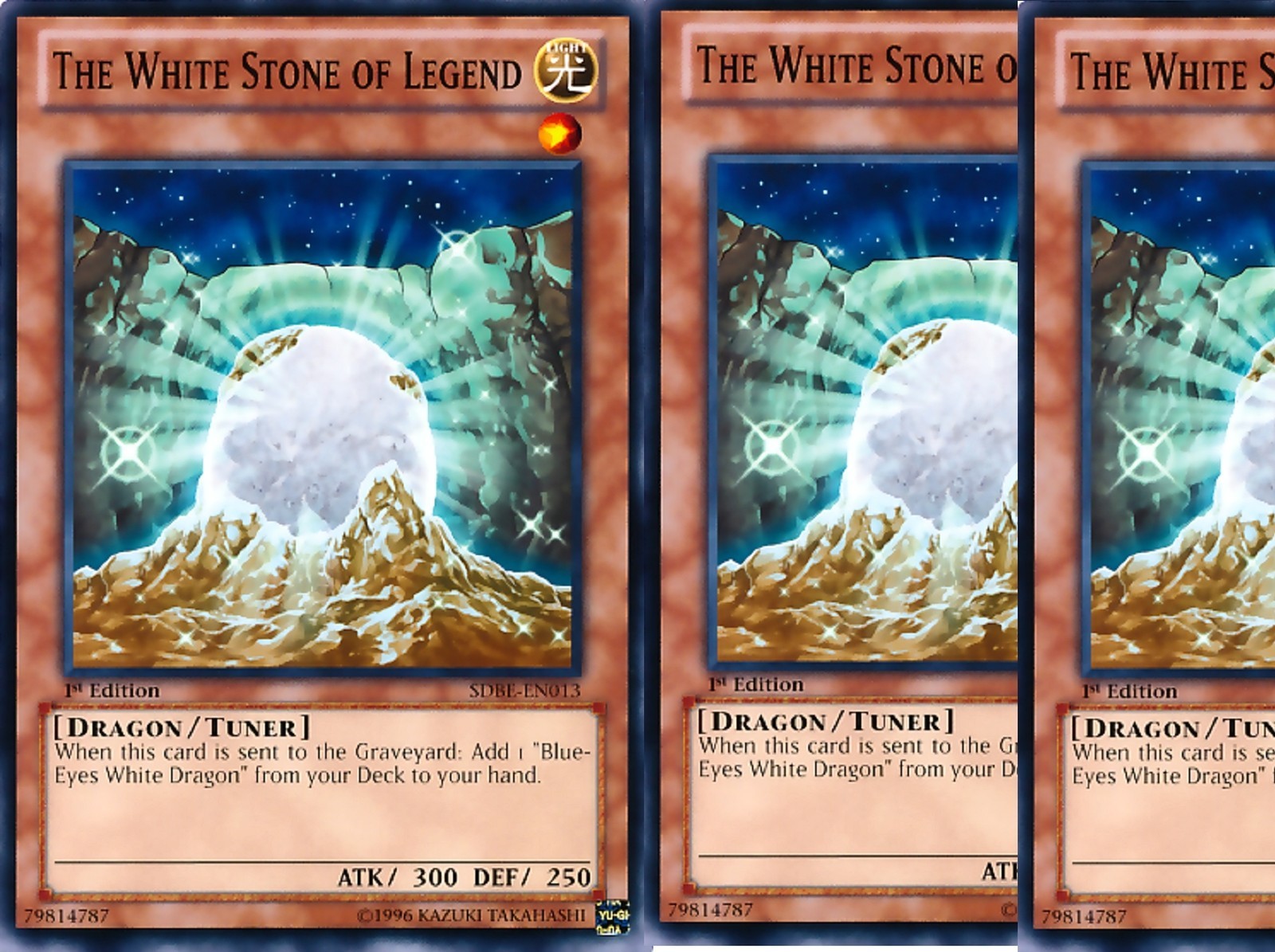 The White Stone Of Legend 1st X 3 Mint Random Common yugioh Cards SDDC ...
