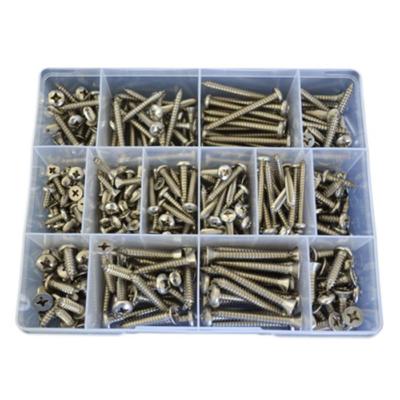 G316 Stainless 10g 12g 14g Pan & CSK Self Tapping Screw Assortment Kit ...