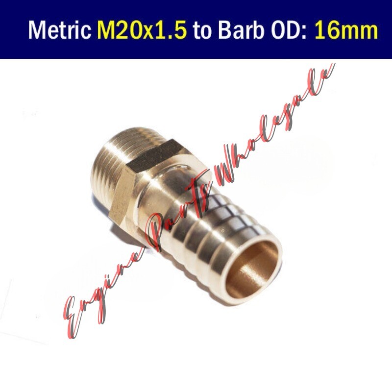 Male Thread M20 M20x1.5 to Barb 16mm 5/8" in Hose Fitting Pipe ...
