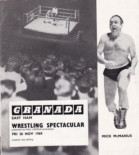 GRANADA WRESTLING PROGRAMME @ East Ham 28 Nov 1969 Mick McManus Hell's ...