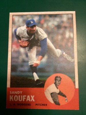 1963 Topps Style Sandy Koufax Variation Card On Mound | eBay