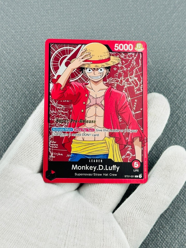 Monkey D Luffy St01 001 Super Pre Release One Piece Possibile psa10 ENG ...