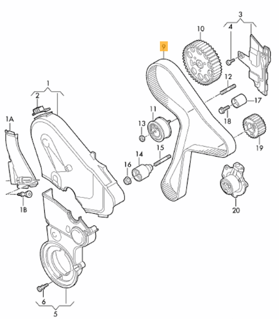 04L109119D 04L109243G 03L109244G 03L109244D 04L121011E VW GENUINE ...