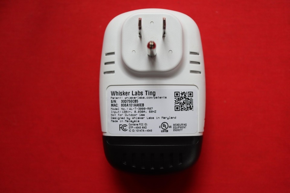 TING SMART HOME ELECTRICAL FIRE SAFETY DEVICE BY WHISKER LABS, WL-T ...