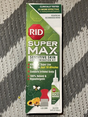 RID Super Max Sensitive Skin Lice Elimination Removal Kit w/Comb ...