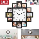 2 in 1 Photo Frame Clock Picture Collage 12-P Display Wall Clock ...