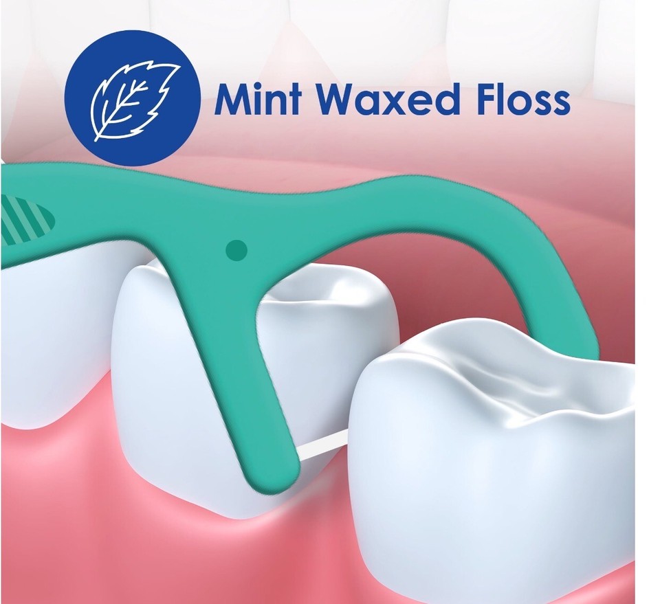 Dr. Fresh Kool Floss, Mint Waxed Dental Flossers, 60 Count(3 Pack) | eBay