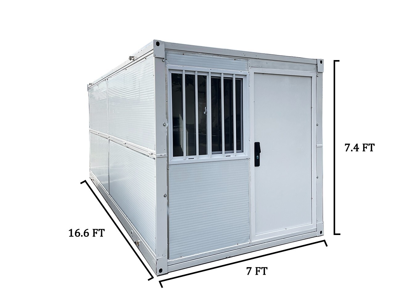 16.6x7x7.4 Ft Foldable Modular Tiny House Mobile Office Shelter Storage ...