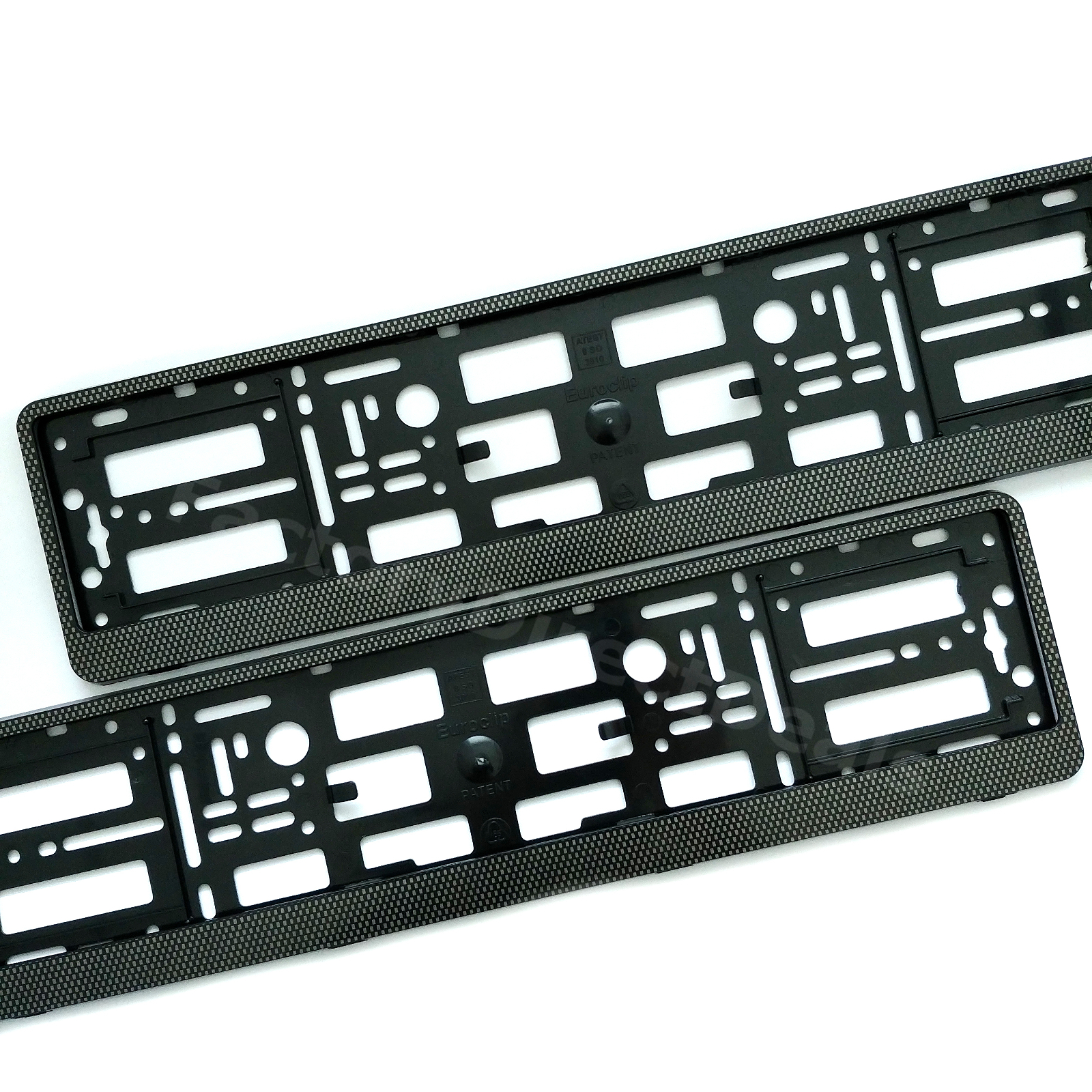 2 x Carbon Effect Number Plate Surrounds Holder Frame Bracket Volvo ...