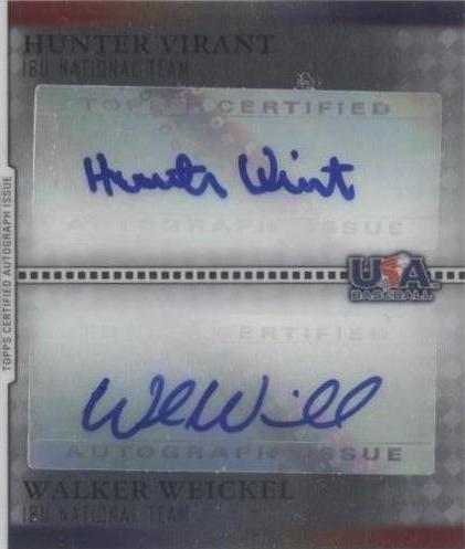2011 Bowman Sterling - Dual Autographs Walker Weickel, Hunter Virant # ...