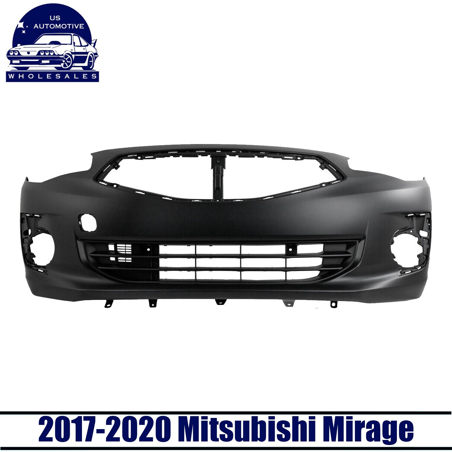 New Front Bumper Cover Primed For 2017-2020 Mitsubishi Mirage 6400H293 ...
