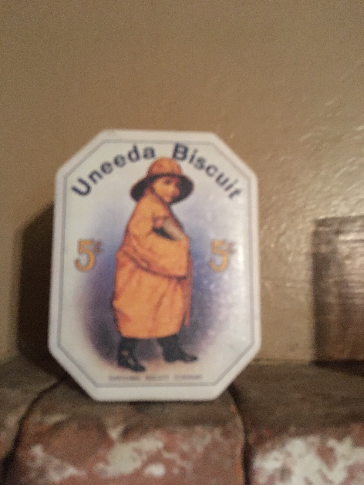 Vintage Style Uneeda Biscuit 5¢ Litho Tin Can Advertising Ad National ...