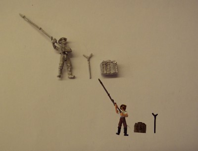 P&D Marsh OO Gauge PW152 Man fishing, tackle box & rod stand requires ...