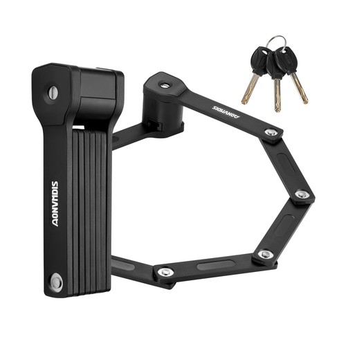 Folding Bike Lock Bicycle Scooter Folding Locks with 3Keys Heavy Du ...