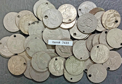 Lot of 50: Drilled, Holed, Bent, Mute USA Eisenhower Ike $1 Coins ...