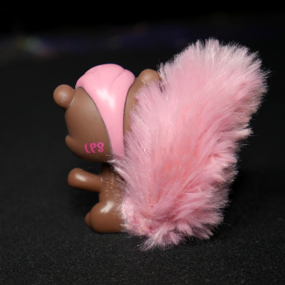 Hasbro Littlest Pet shop #2641 Squirrel Brown Fuzzy Pink Sunny Funny ...