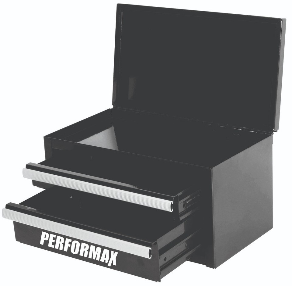 Performax Mini Metal Tool Box 2 Drawers Top Storage Powder Coat Steel ...