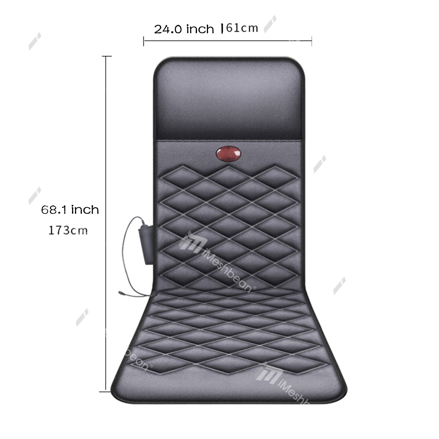 Full Body Vibrating Mat 10 Motor Vibration Massager Kneading Mattress W ...