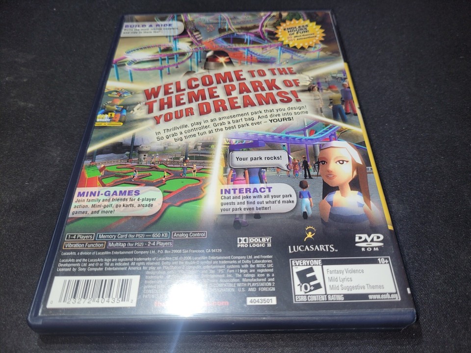 Thrillville LucasArts Frontier Sony Playstation 2 PS2 MINT condition ...