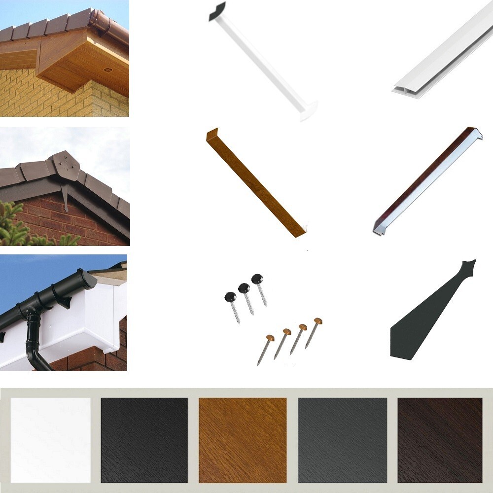 U 175mm White Ogee Fascia Capping Board - 9mm X 5mtr Pvc Fascia Board