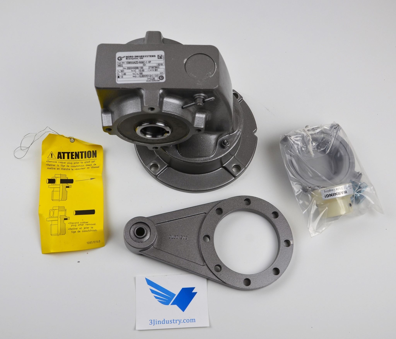 Gearbox 10:1 - 1SMI 50 - 1SMI50AZD-N56C-1 HP / N56C Input - NORD ...