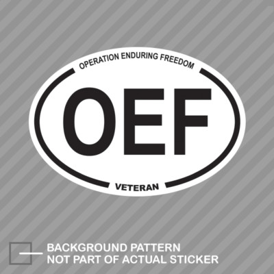 Operation Enduring Freedom OEF Oval Sticker Decal Vinyl army usmc usaf ...