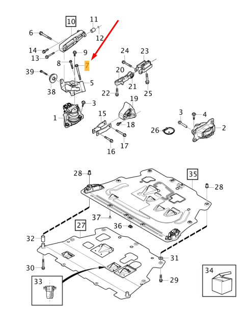 VOLVO V60 MK2 Engine Anchorage Flange Screw 30622986 GENUINE for sale ...