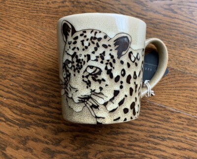 Blue Harbor Collection New With Tag Leopard 18 Oz Large Brown Stoneware ...