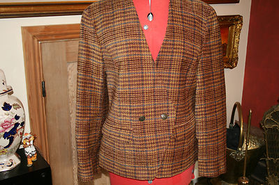 VINTAGE ALEXON JACKET CHECK PLAID 10 12 AUTUMN WINTER WOOL MADE GREAT ...