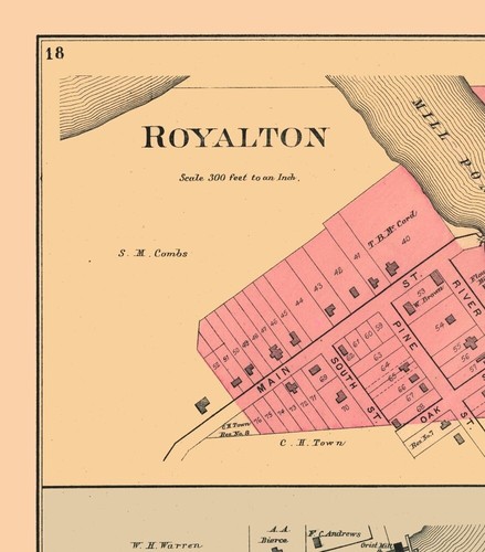 Historic City Map - Royalton Iola Wisconsin - Foote 1889 - 23 x 26.19 ...