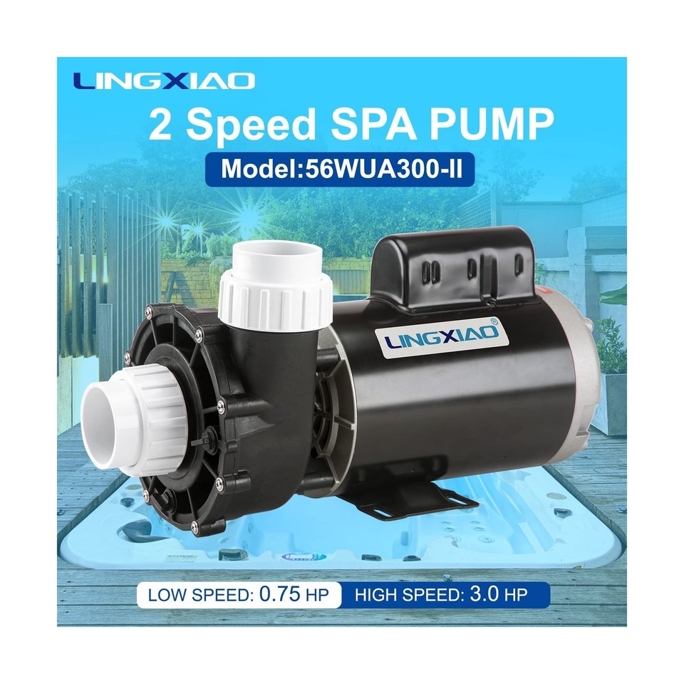 2 Speed Hot Tub SPA Pumps - 3HP SPA Pump - 56 Frame LX SPA Pump Motor ...