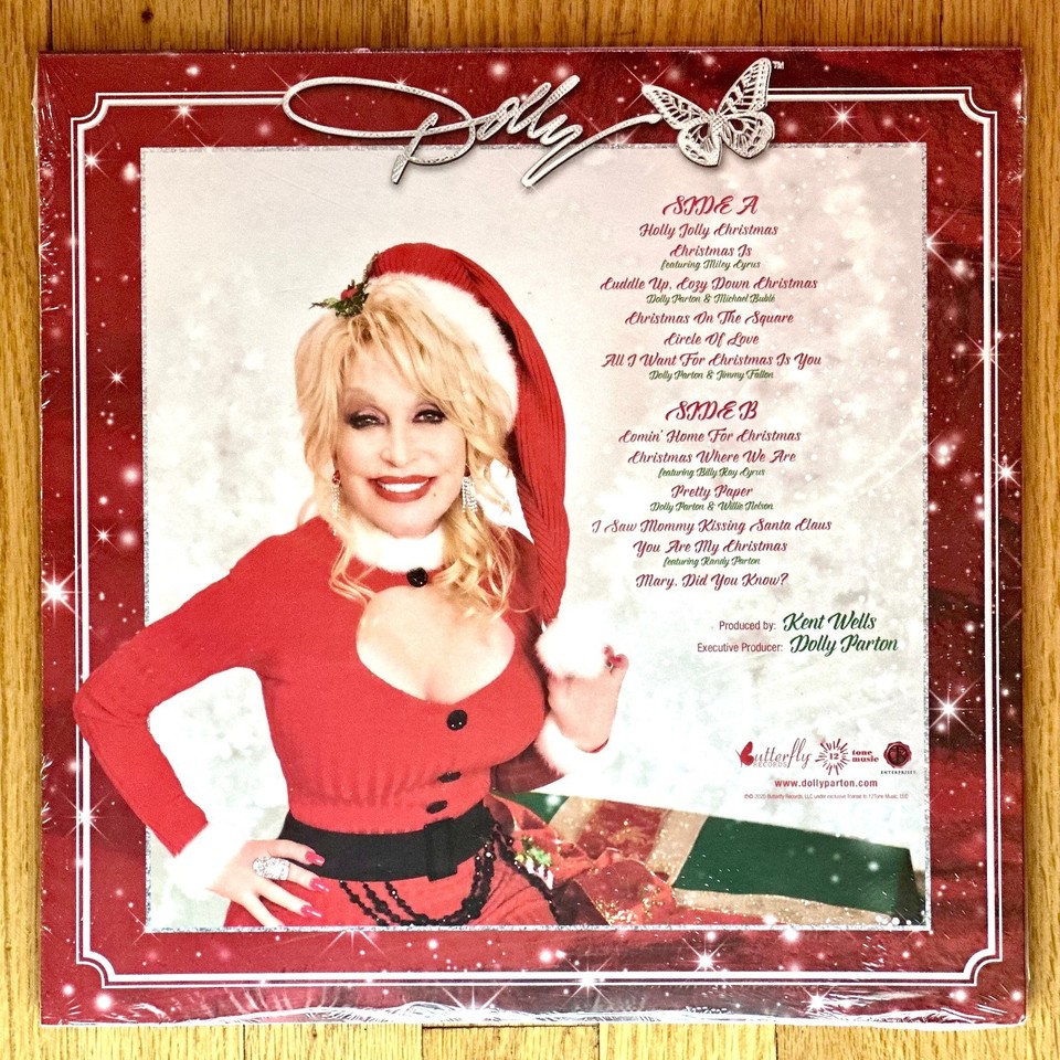 PEPPERMIINT VINYL---- DOLLY PARTON ‎A Holly Dolly Christmas LP RECORD ...